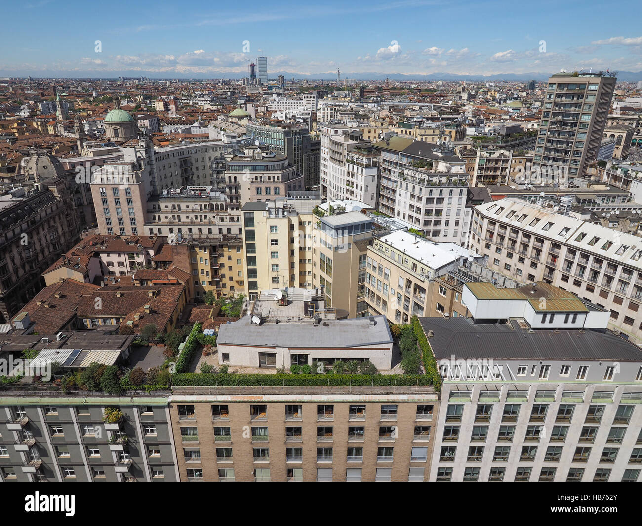 Aerial view of Milan, Italy Stock Photo - Alamy