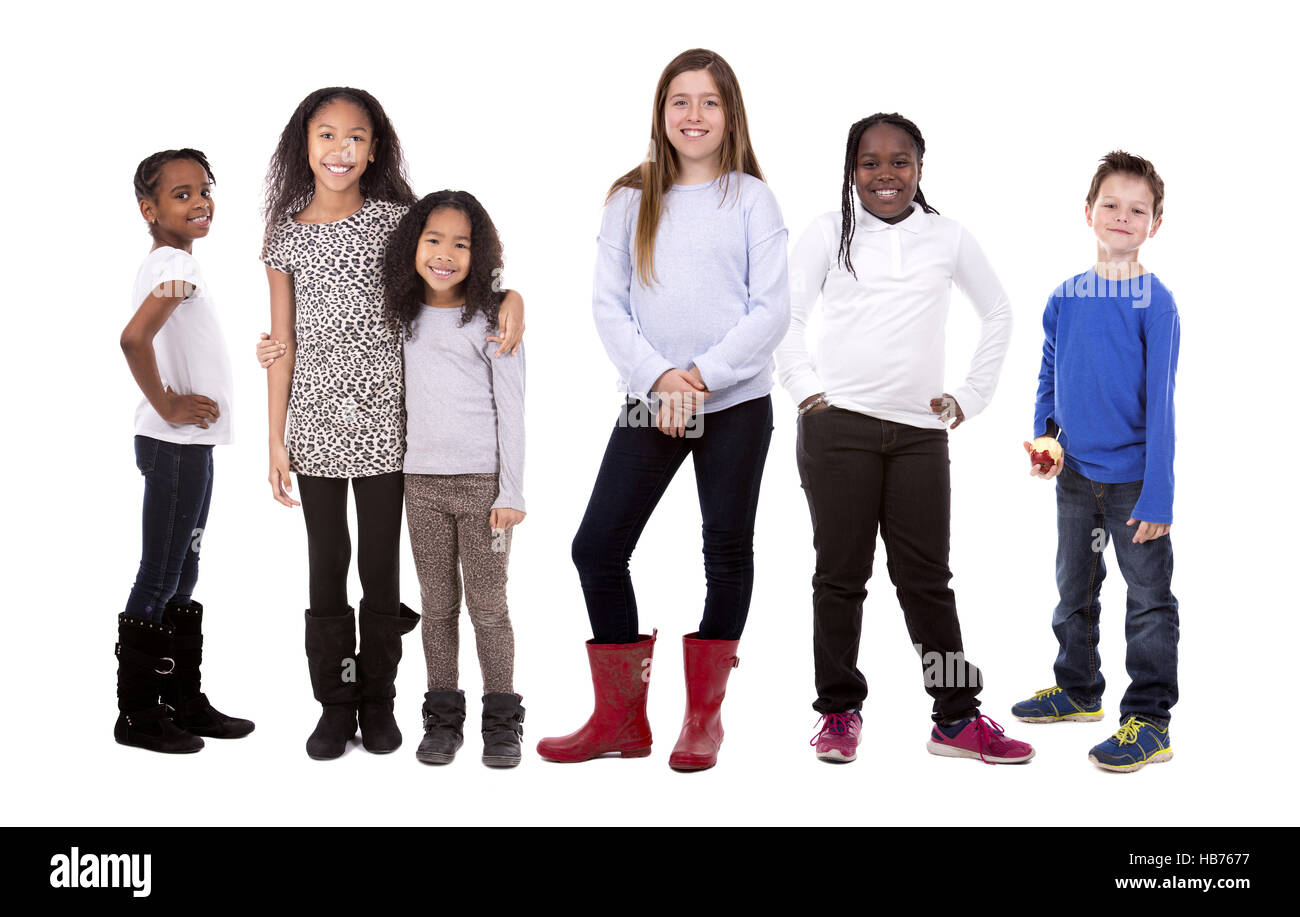 casual group of children Stock Photo - Alamy
