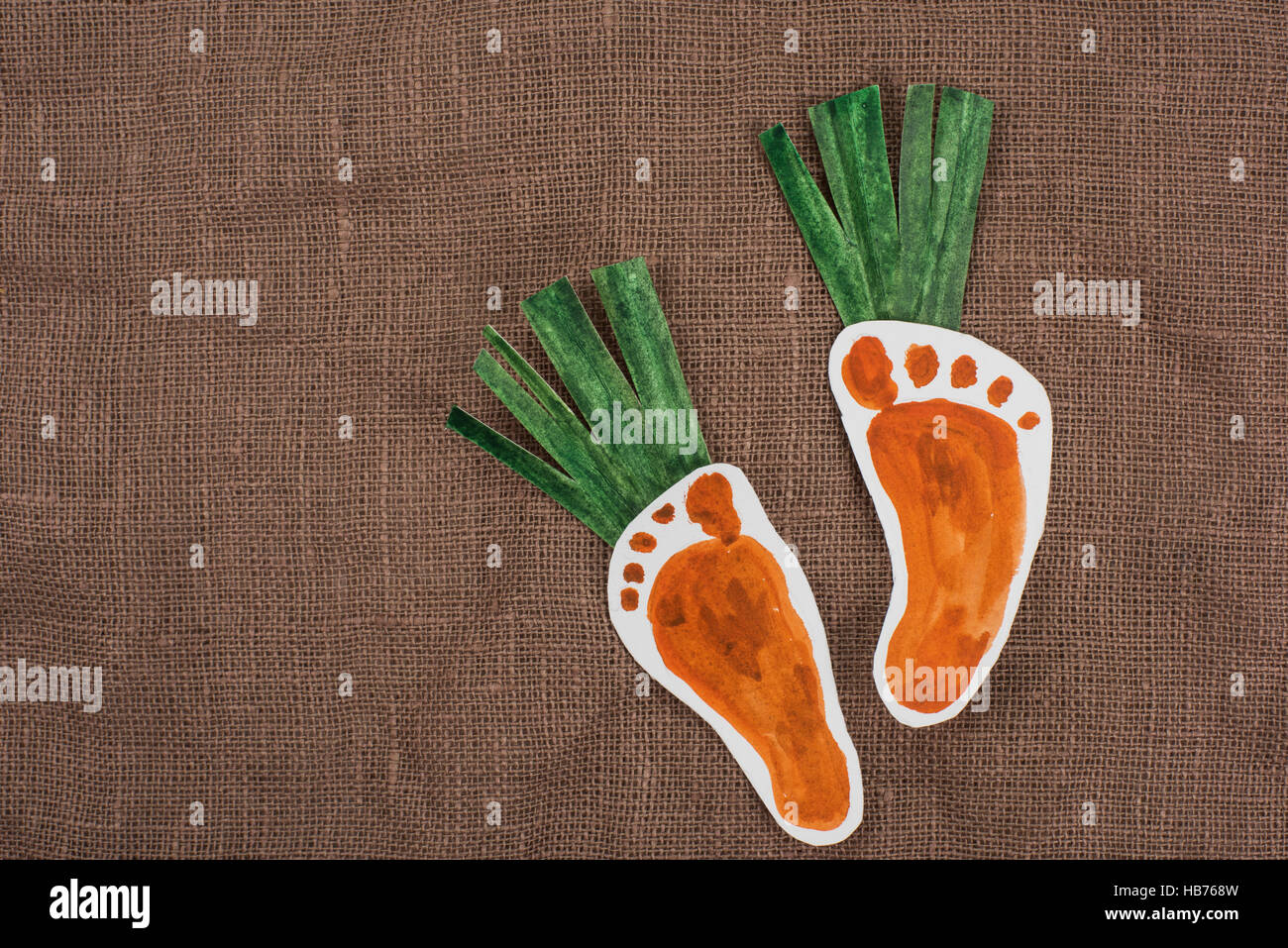 handmade foot-shaped carrot Stock Photo - Alamy