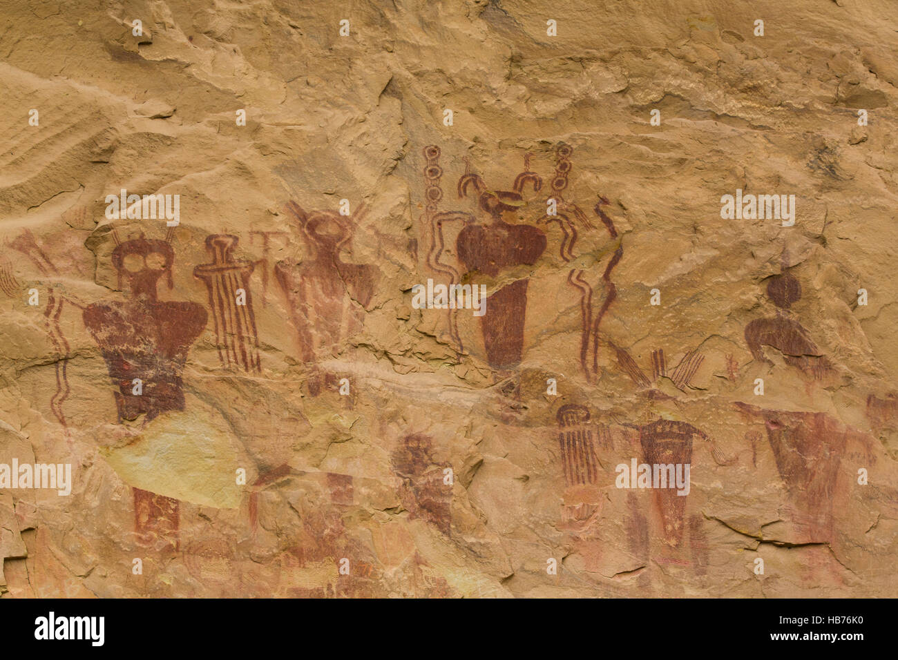 Anthropomorphic Forms, Pictographs, Barrier Canyon Reef Style, 6000 BC ...