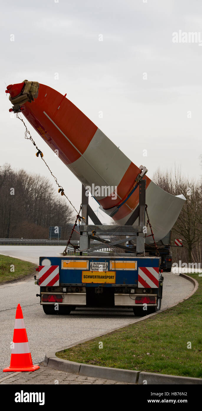 heavy transport Wind turbine transportation Stock Photo - Alamy