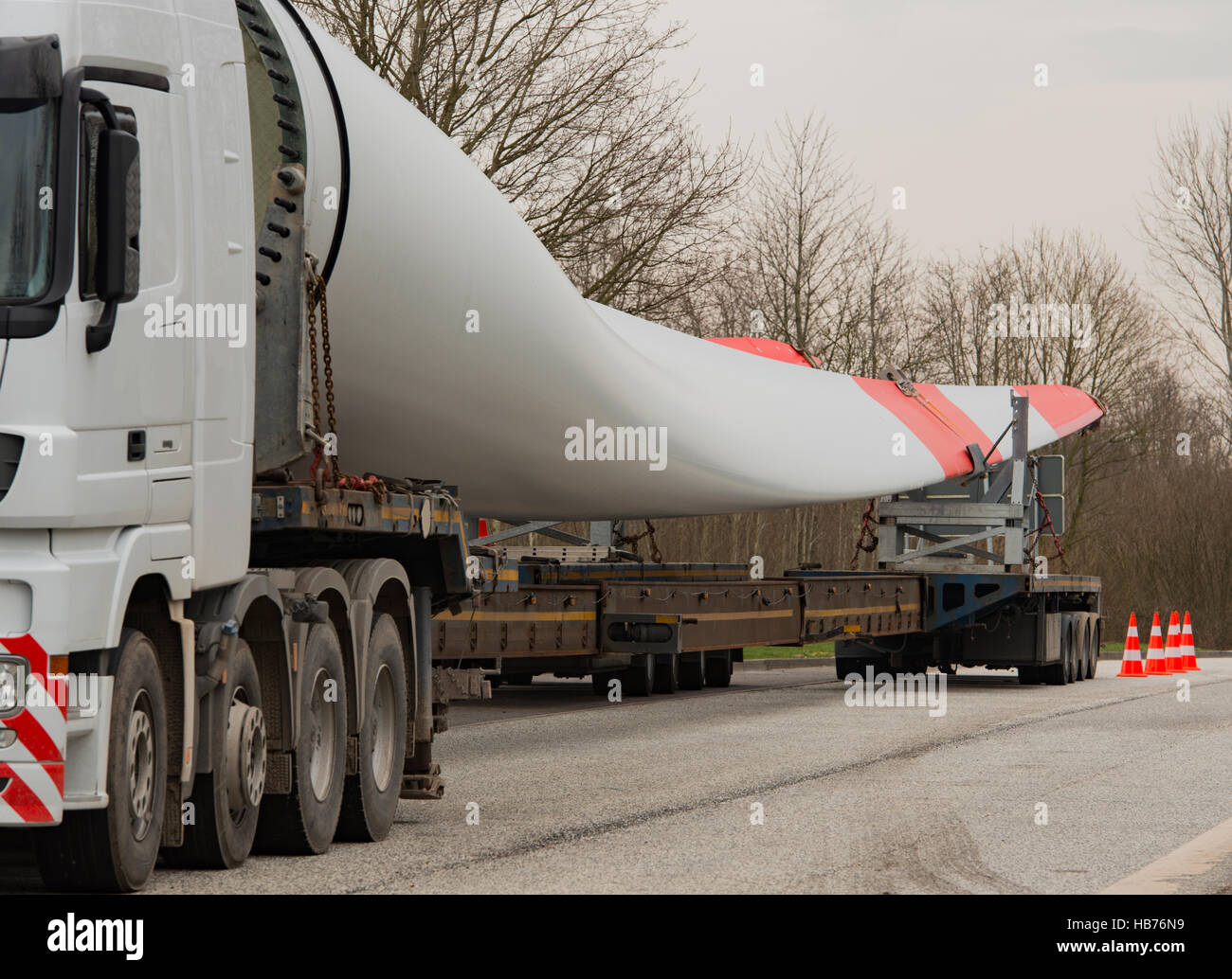 heavy transport Wind turbine transportation Stock Photo - Alamy