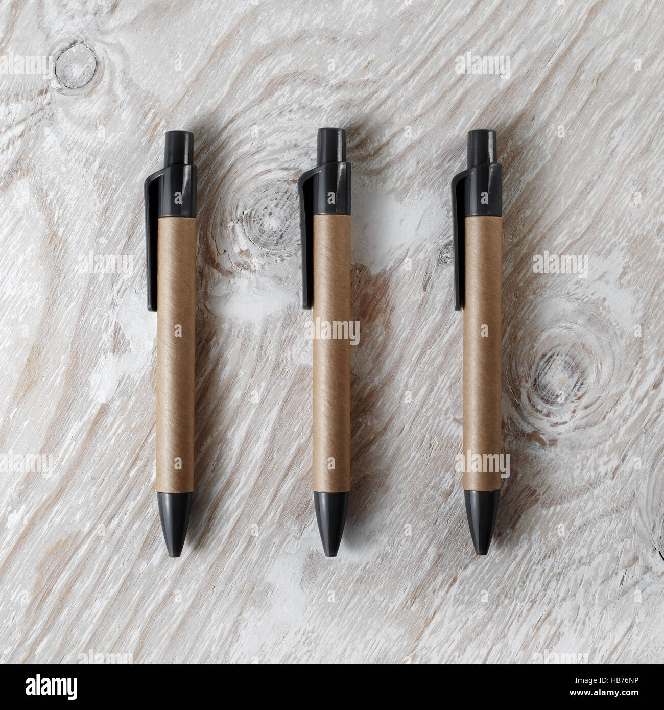 Three blank pens Stock Photo - Alamy