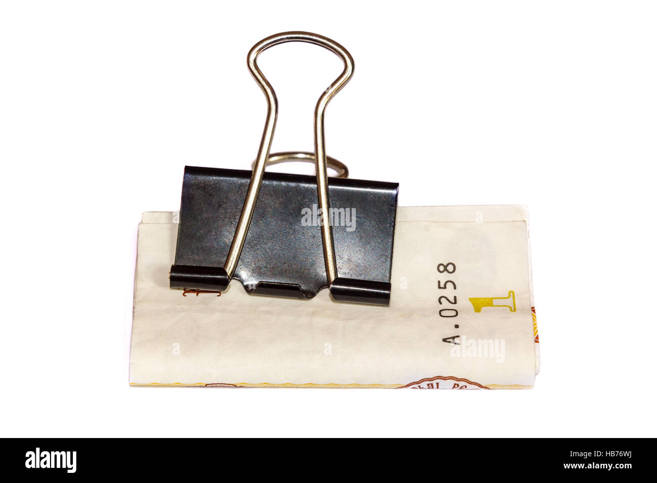 Banknote in the clip Stock Photo - Alamy