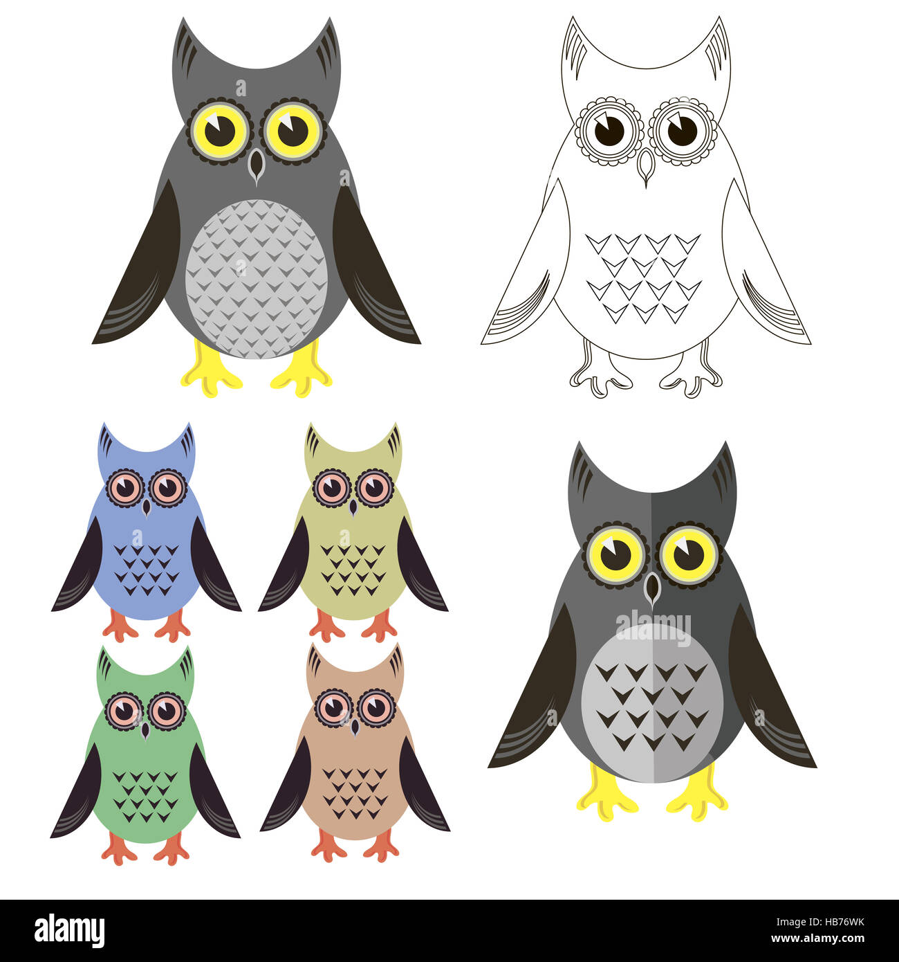 Halloween cute owl design Cut Out Stock Images & Pictures - Alamy