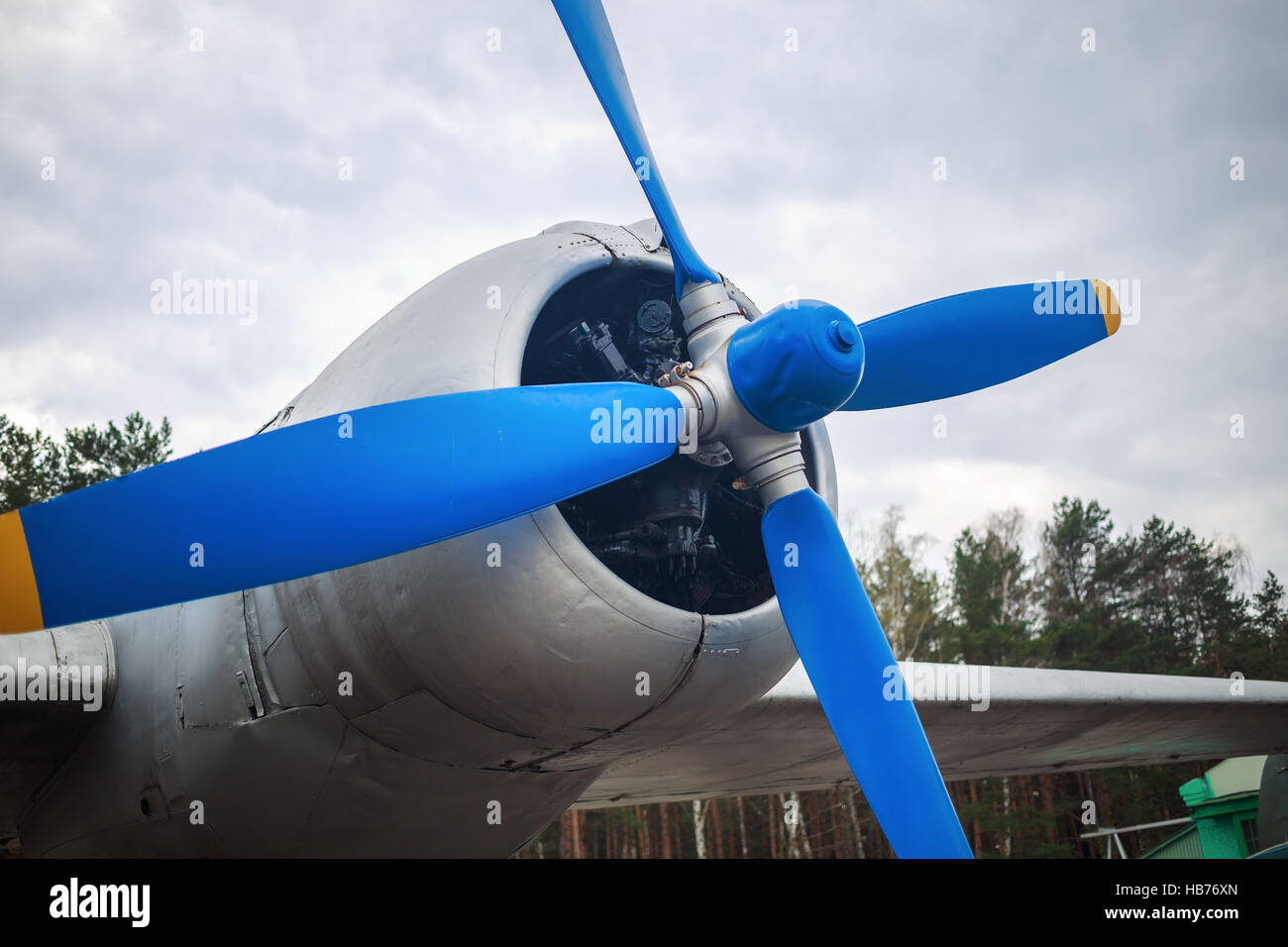 Propeller of retro airplane Stock Photo - Alamy
