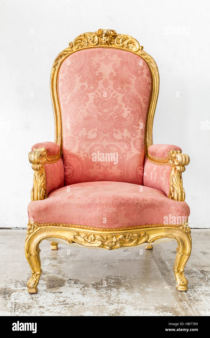 Pink Vintage Chair Stock Photo - Alamy