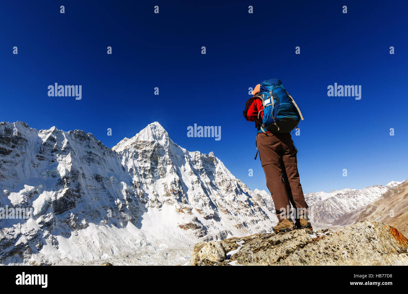 Hike in Himalayas Stock Photo - Alamy
