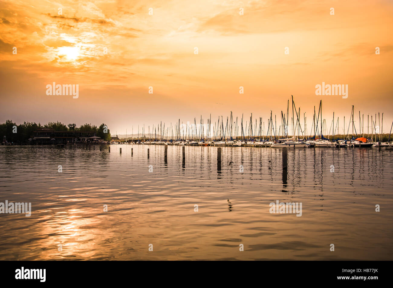 marina / rust in lake / burgenland Stock Photo - Alamy