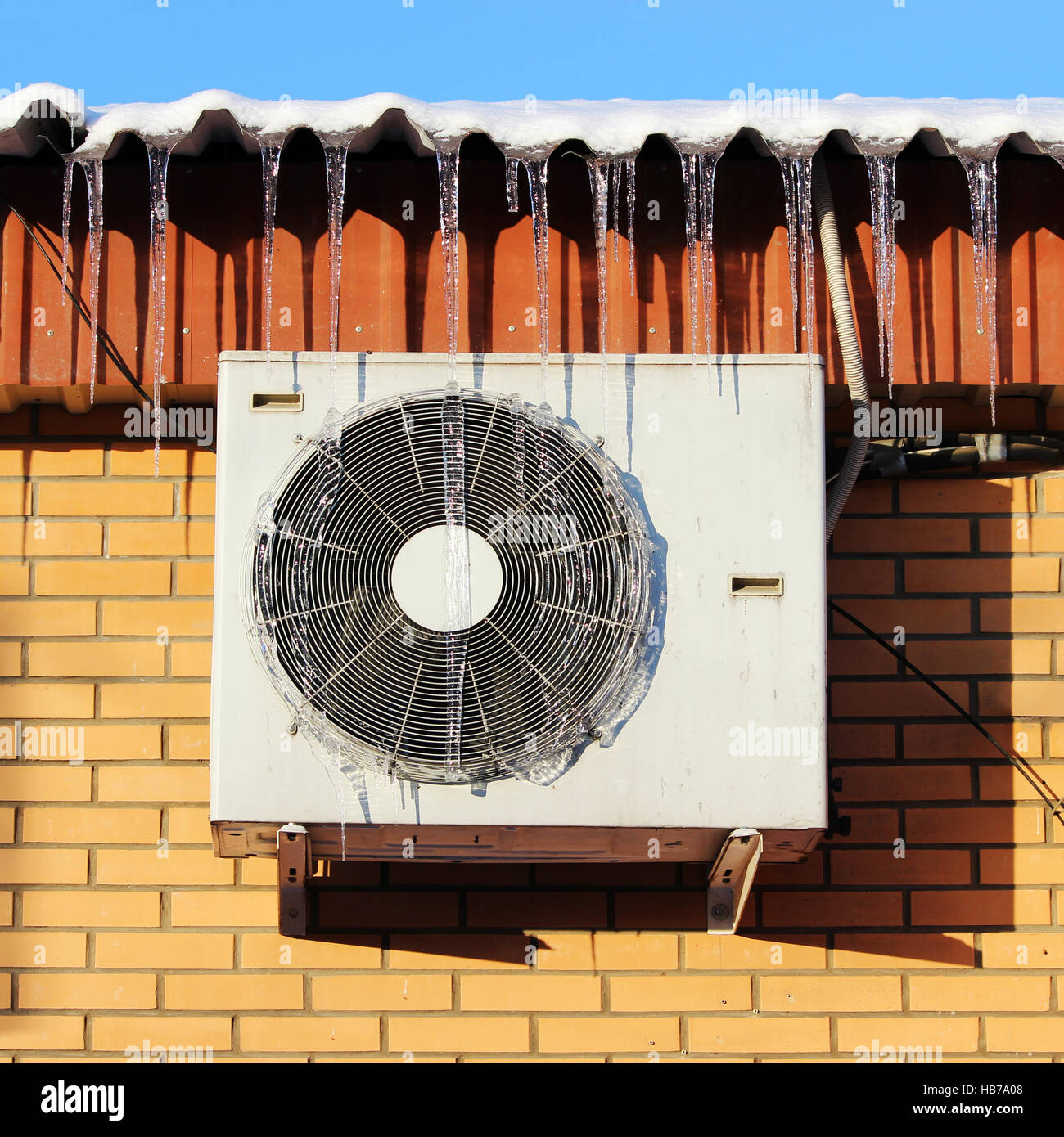 very chilled air conditioner on the wall Stock Photo - Alamy