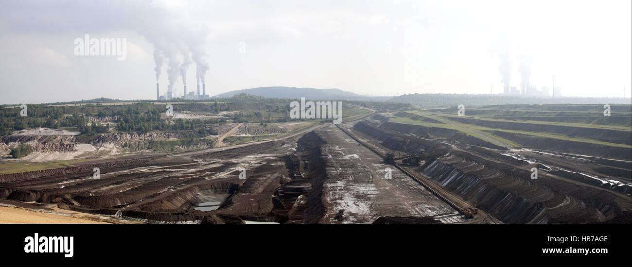 Brown Coal mining Stock Photo - Alamy