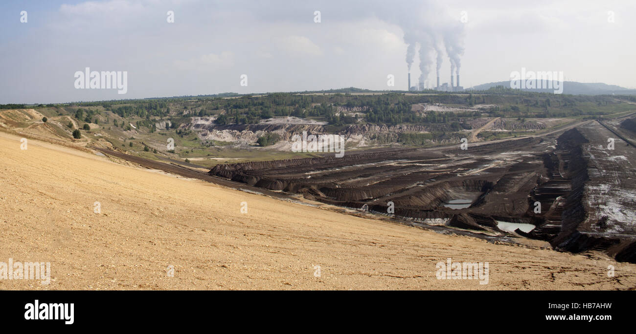 Brown Coal mining Stock Photo - Alamy