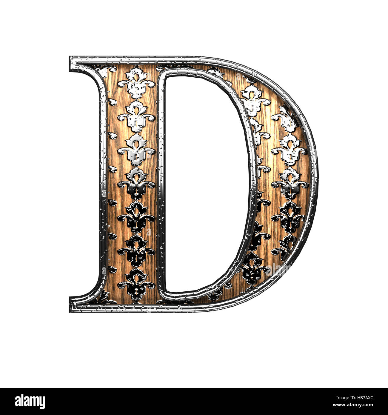 d silver letter. 3D illustration Stock Photo - Alamy
