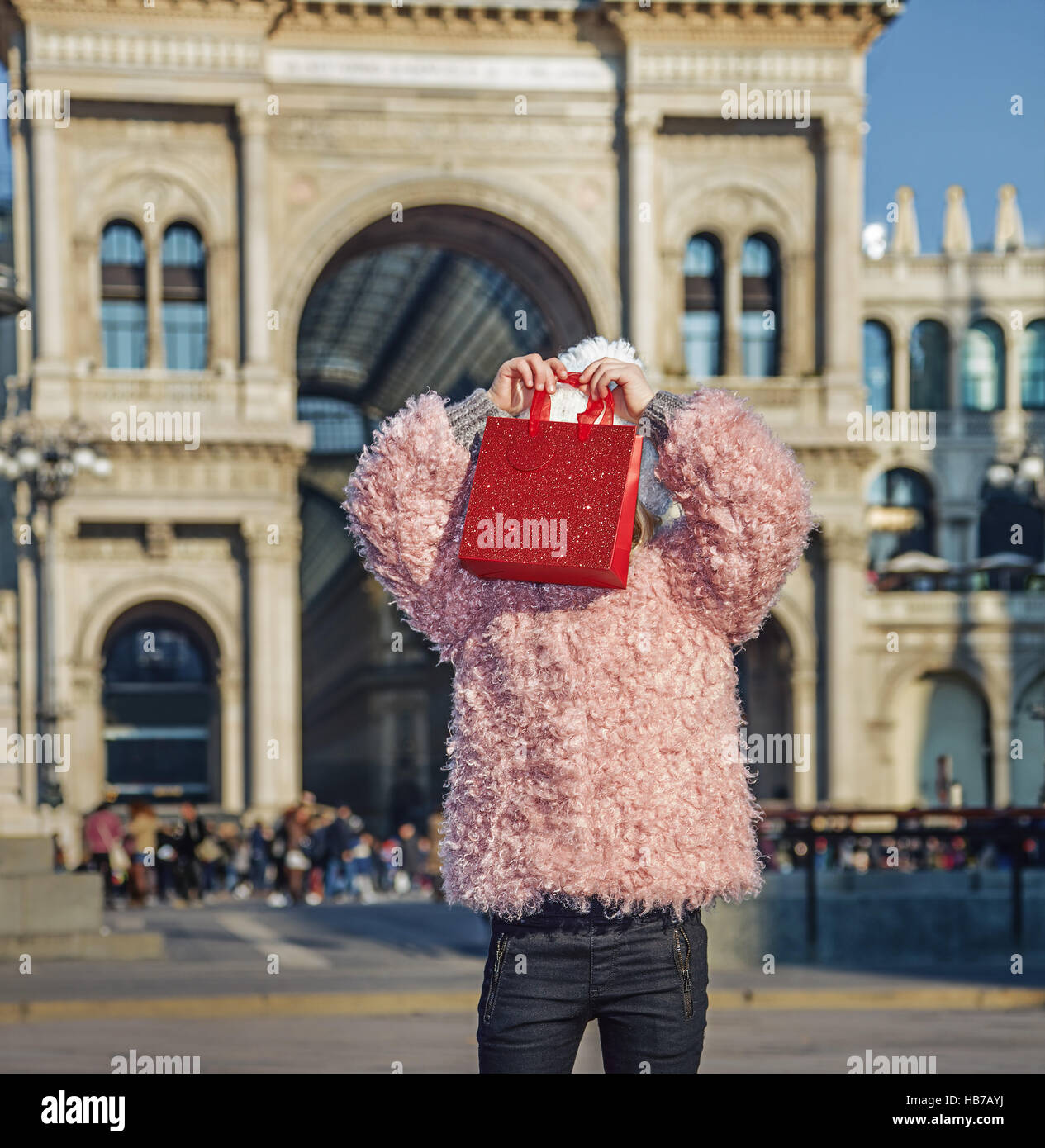 Hiding behind bag hi-res stock photography and images - Alamy