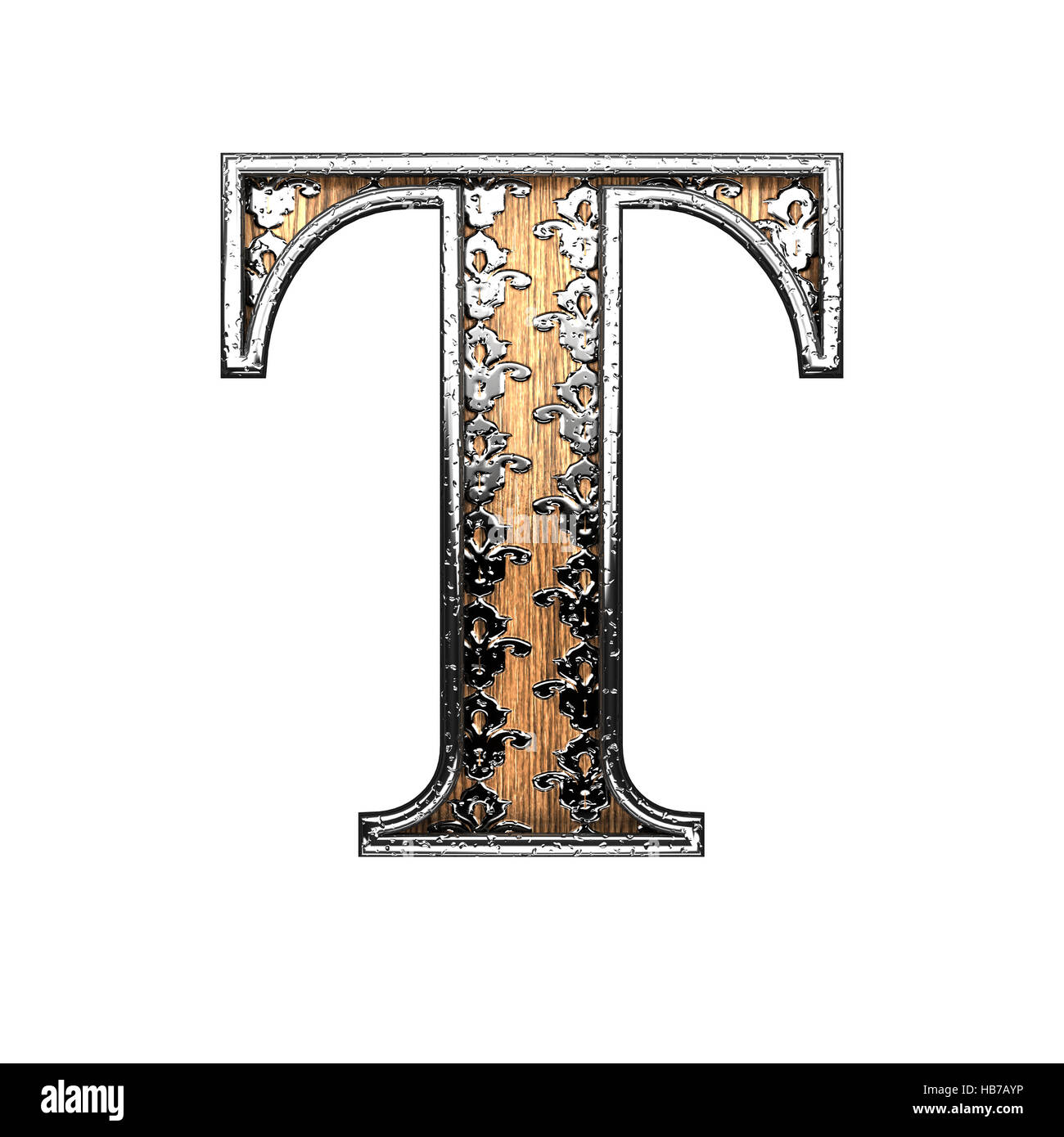 Silver letter t hi-res stock photography and images - Alamy