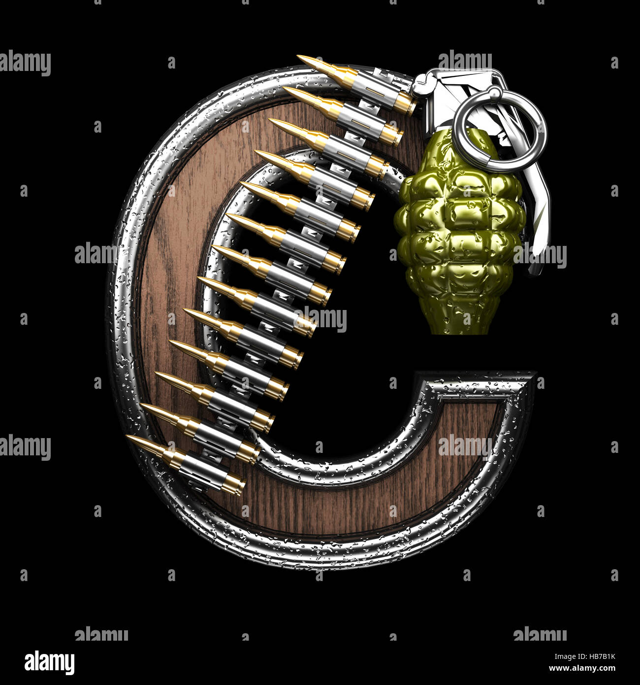 c military letter. 3D illustration Stock Photo - Alamy
