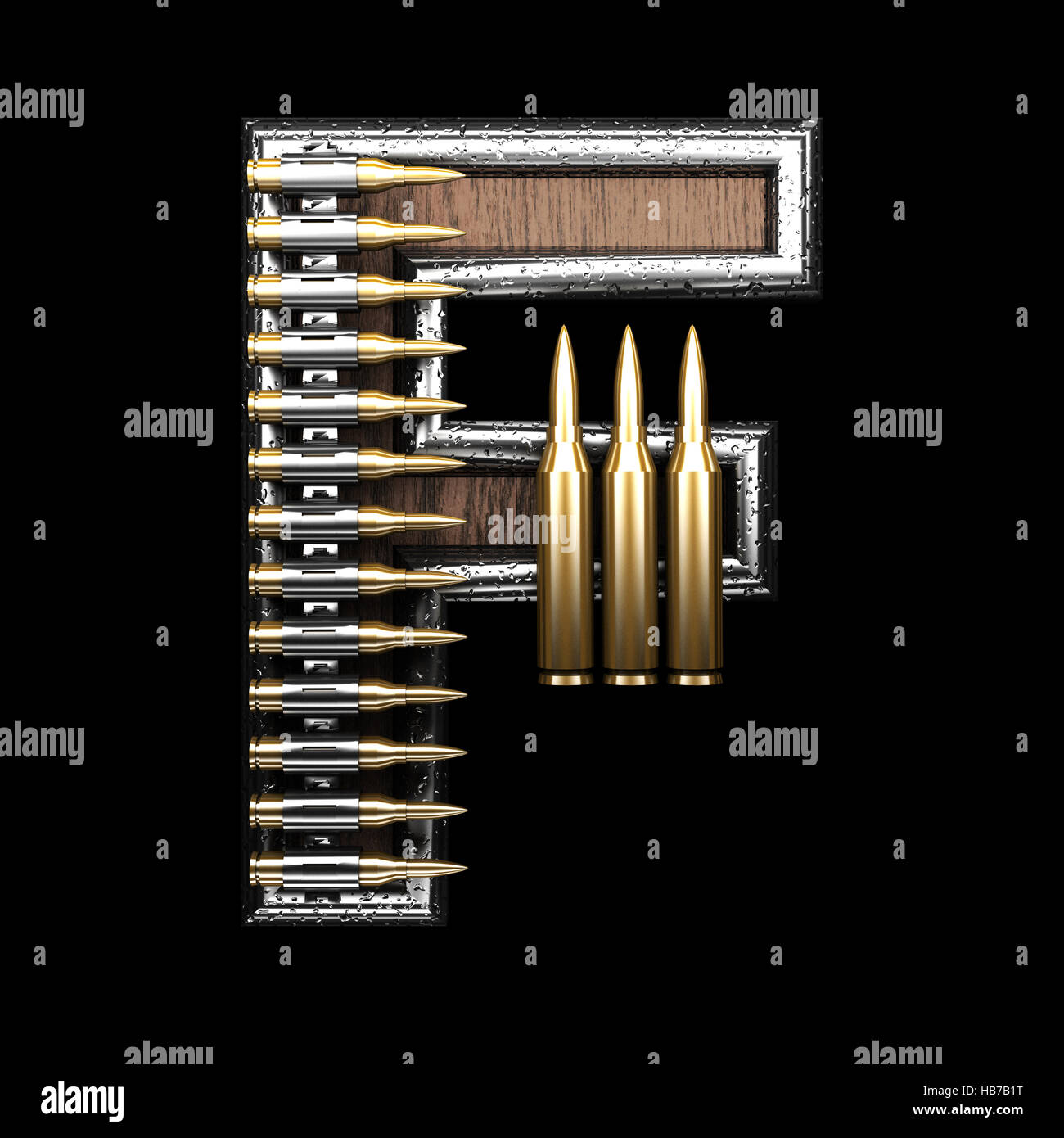 f military letter. 3D illustration Stock Photo - Alamy