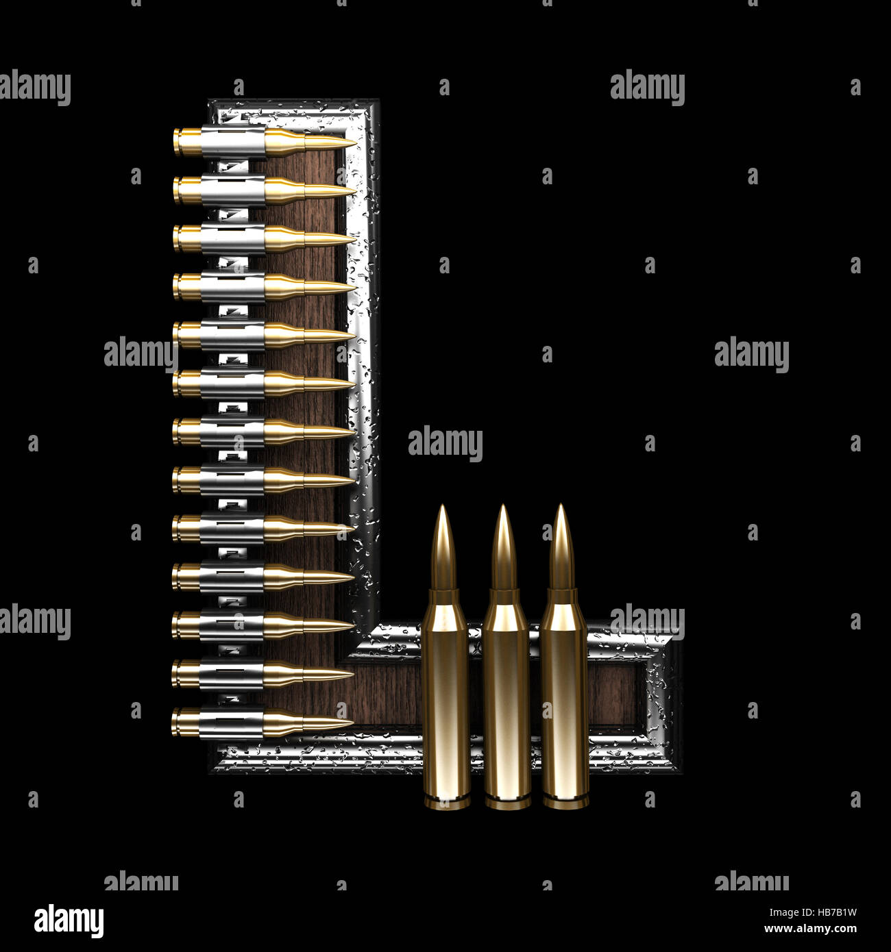 l military letter. 3D illustration Stock Photo - Alamy