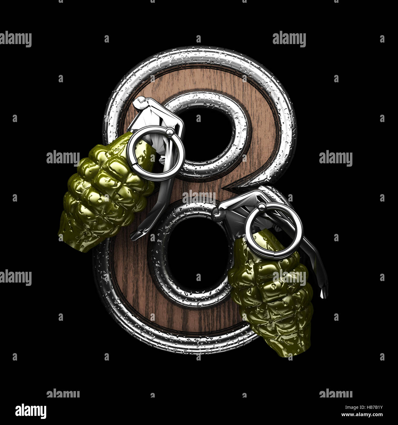 8 military letter. 3D illustration Stock Photo - Alamy