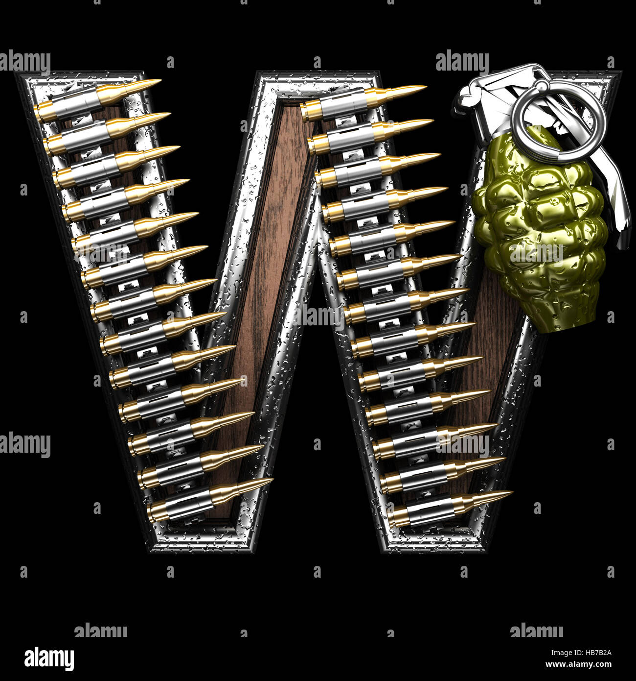 w military letter. 3D illustration Stock Photo - Alamy