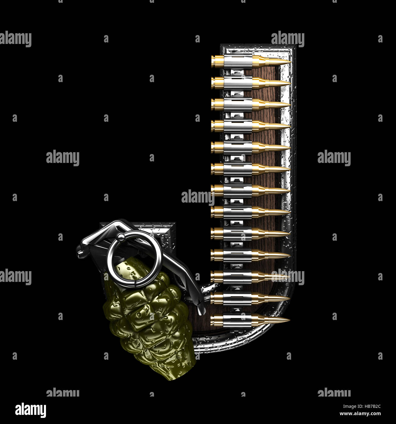 j military letter. 3D illustration Stock Photo - Alamy