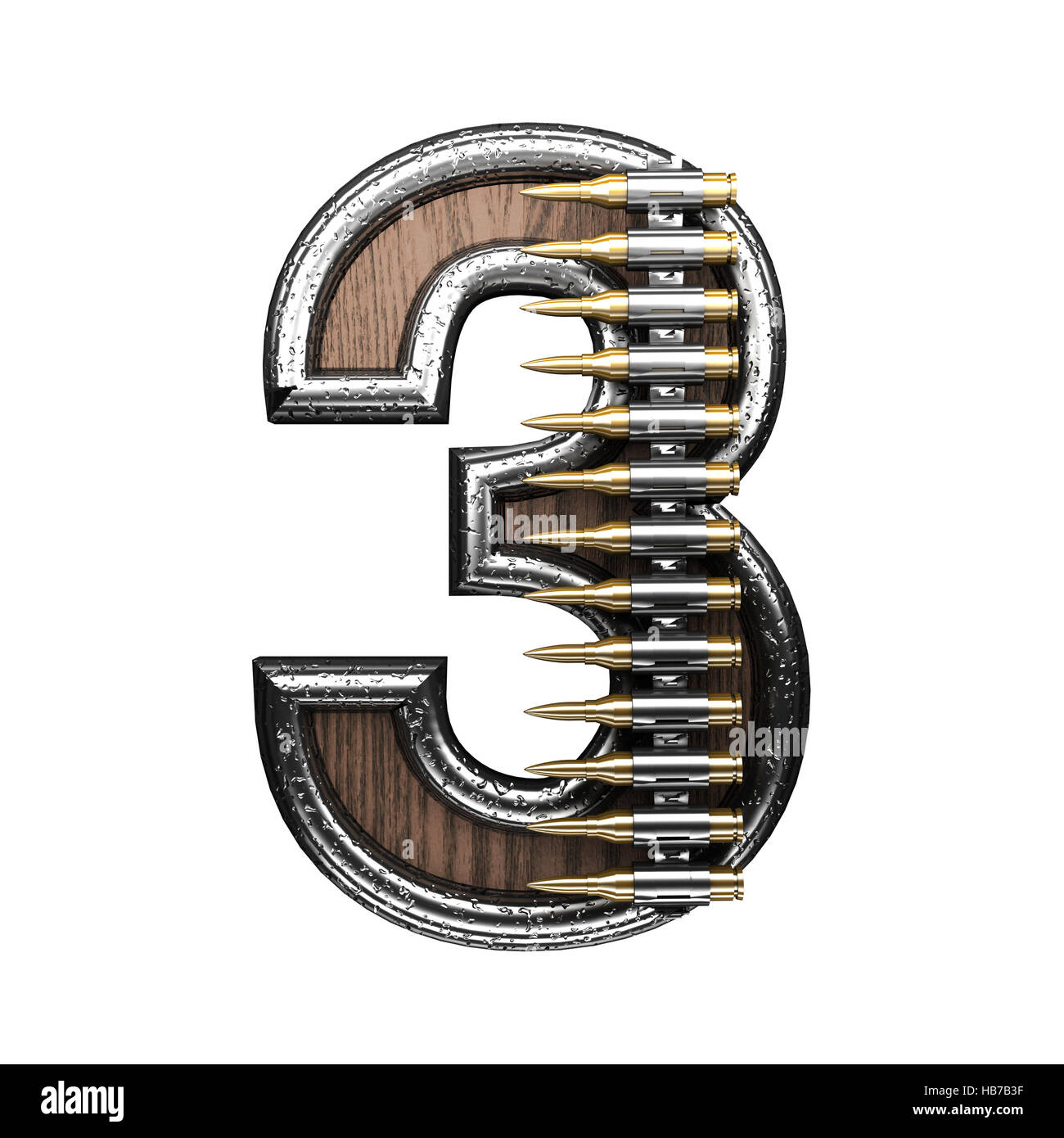 3 military letter. 3D illustration Stock Photo - Alamy