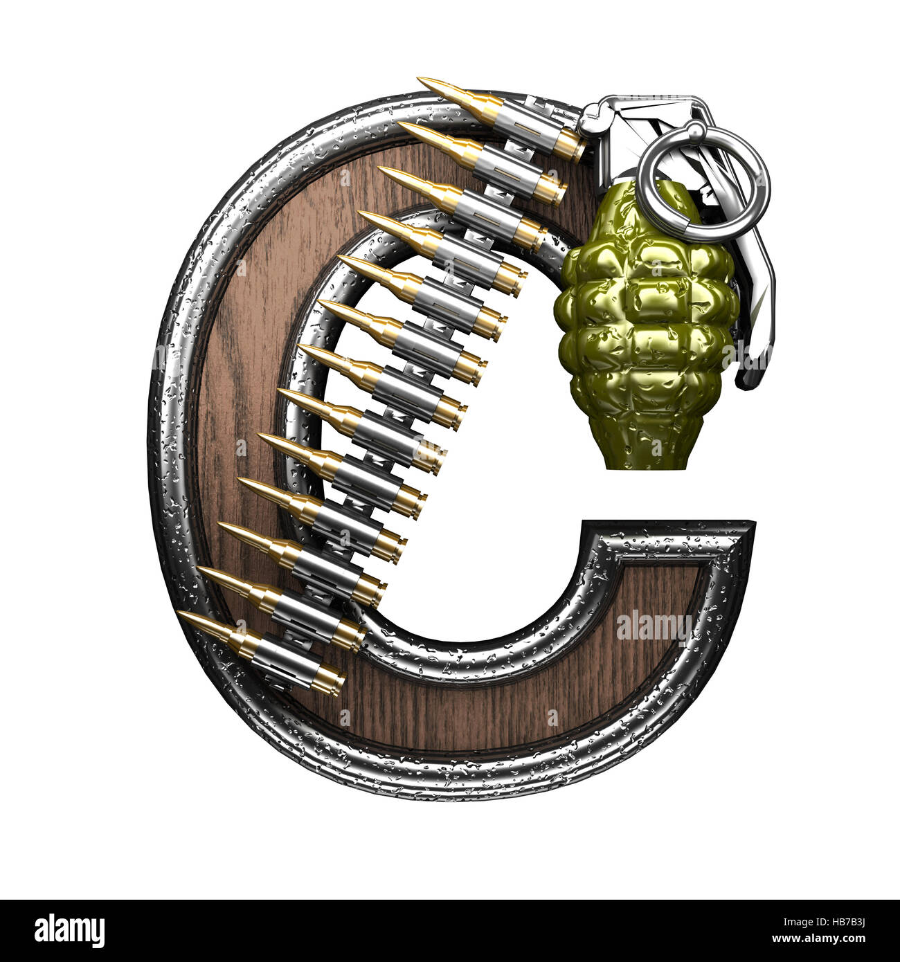 c military letter. 3D illustration Stock Photo - Alamy