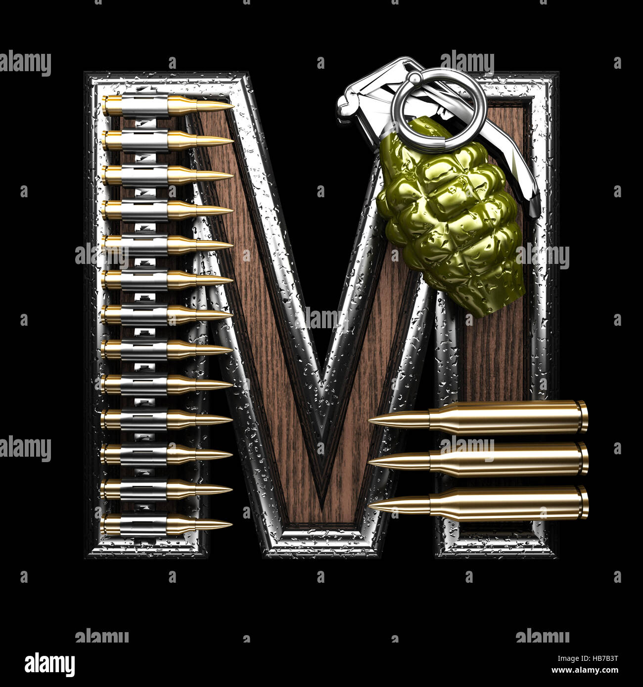 m military letter. 3D illustration Stock Photo - Alamy