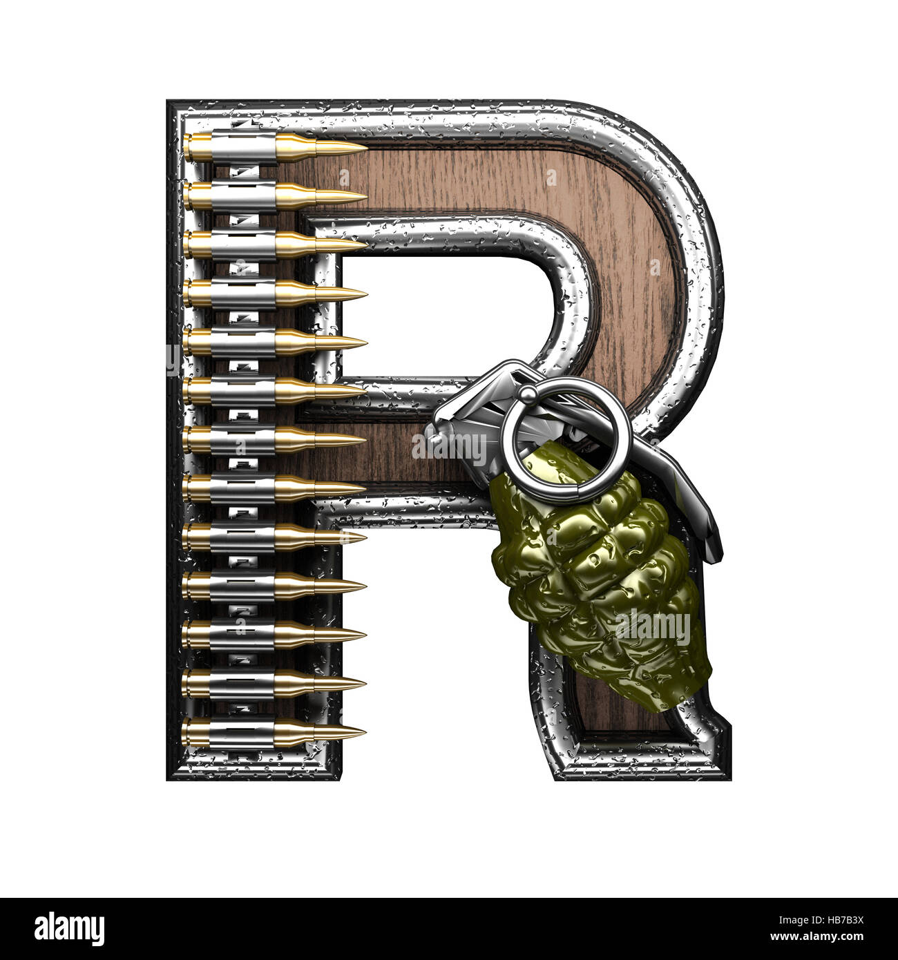 r military letter. 3D illustration Stock Photo - Alamy