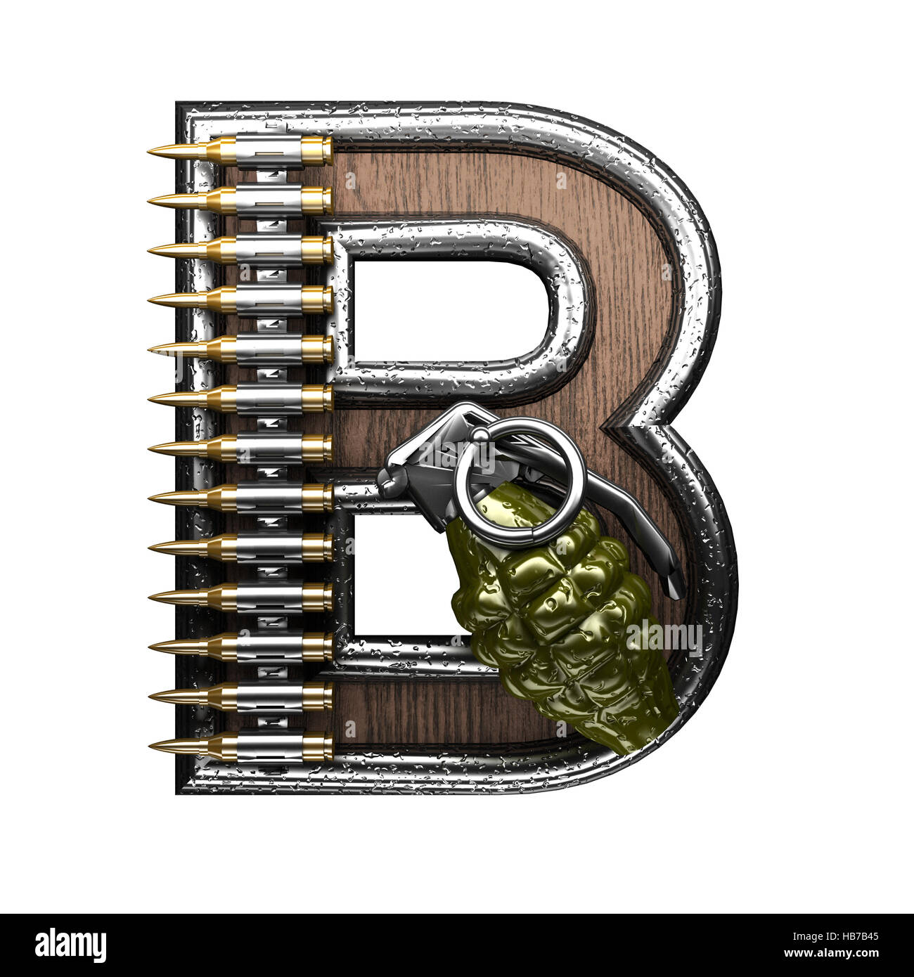 b military letter. 3D illustration Stock Photo - Alamy