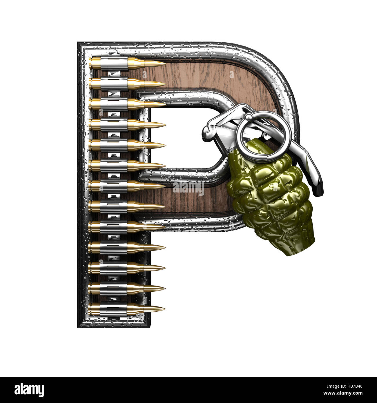 p military letter. 3D illustration Stock Photo - Alamy