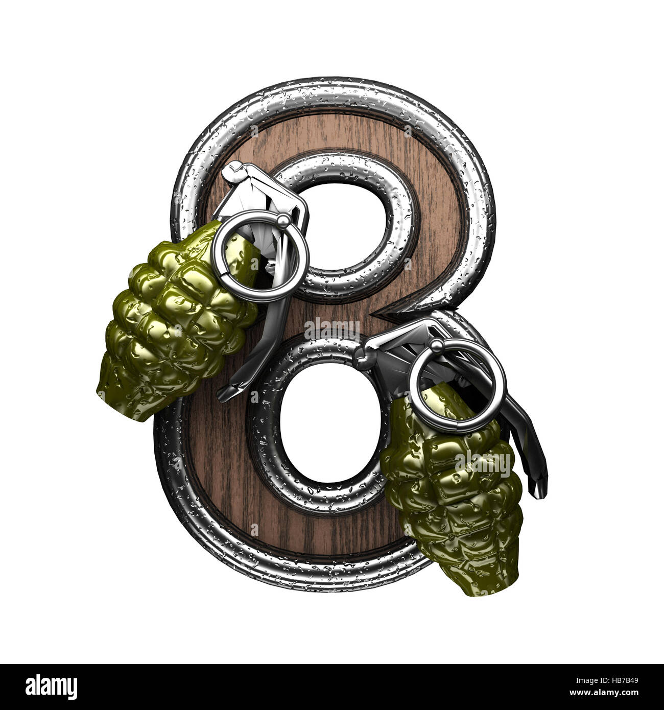 8 military letter. 3D illustration Stock Photo - Alamy