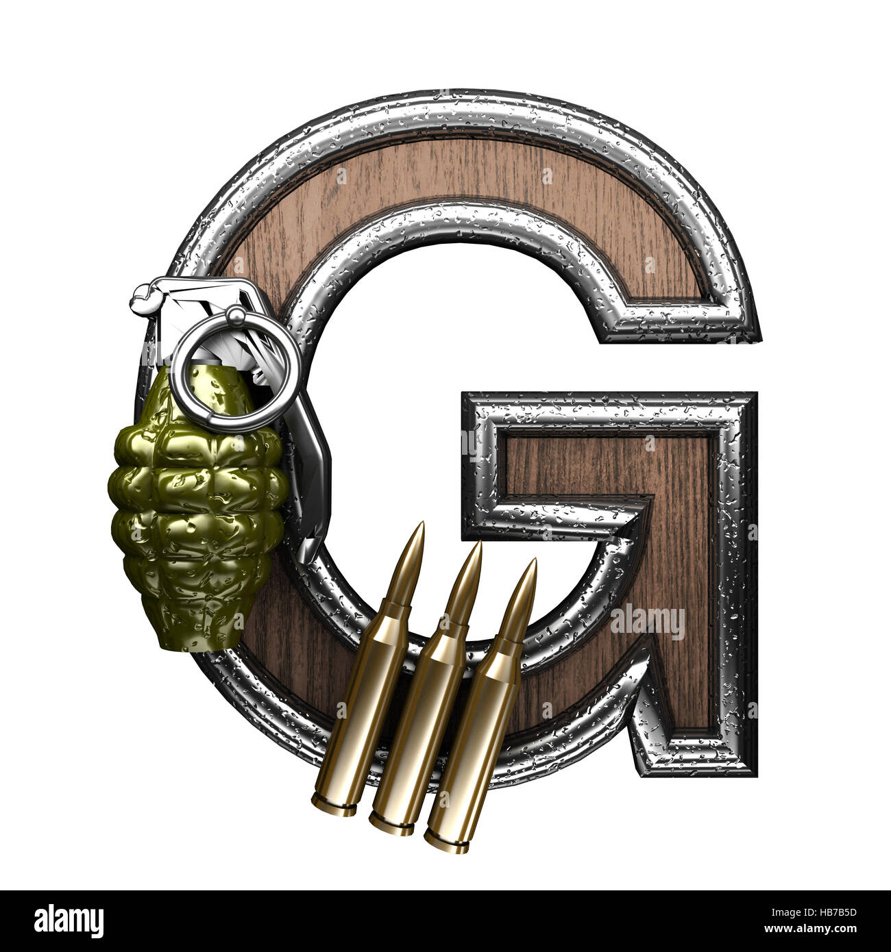 g military letter. 3D illustration Stock Photo - Alamy
