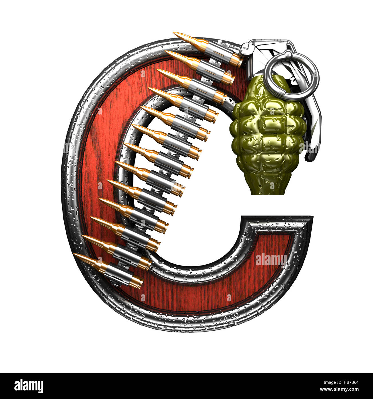 c military letter. 3D illustration Stock Photo - Alamy