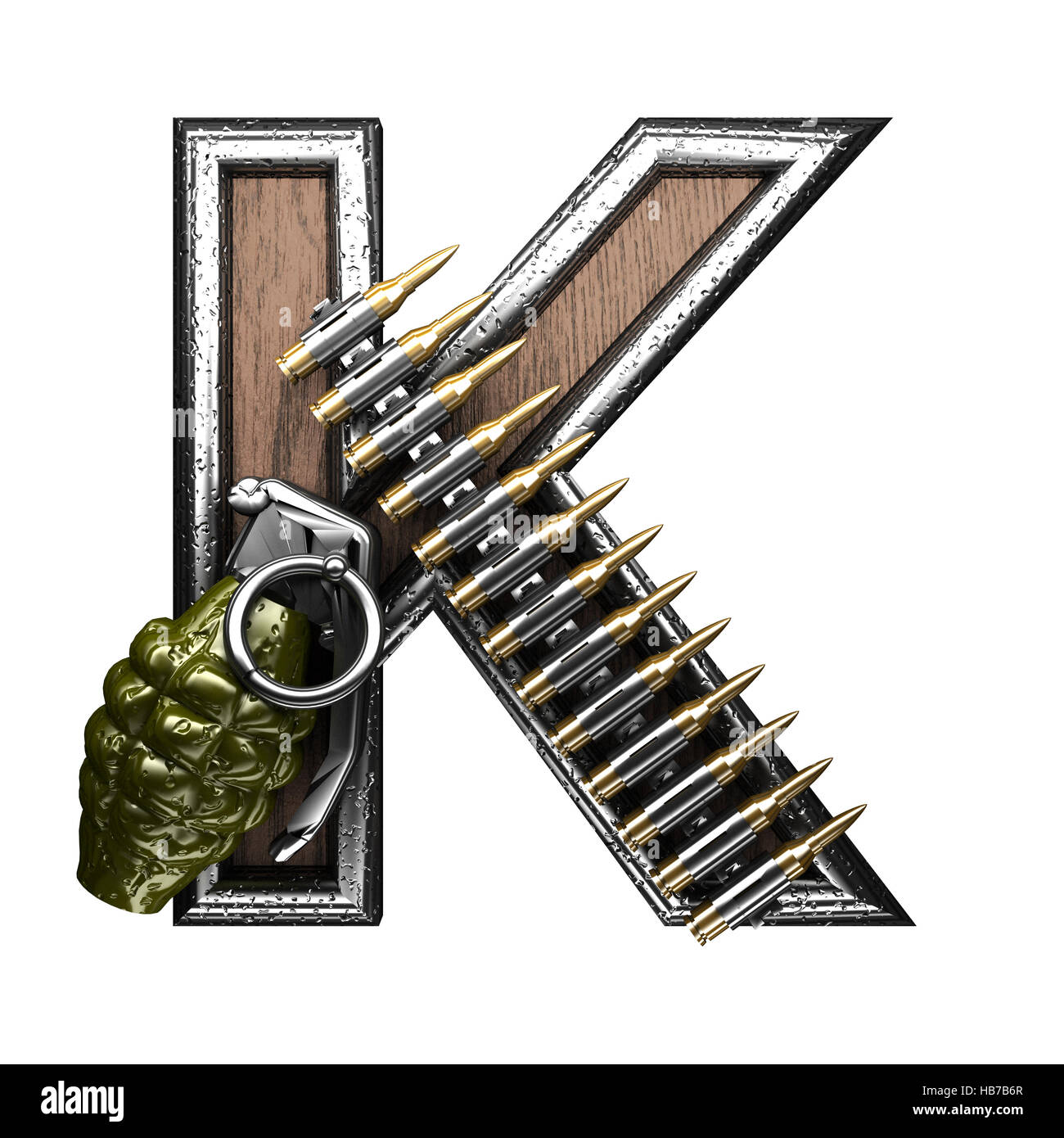 k military letter. 3D illustration Stock Photo - Alamy