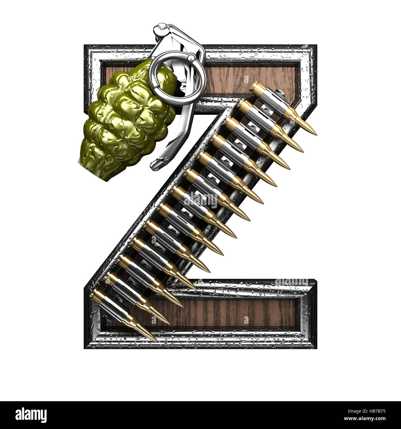 z military letter. 3D illustration Stock Photo - Alamy