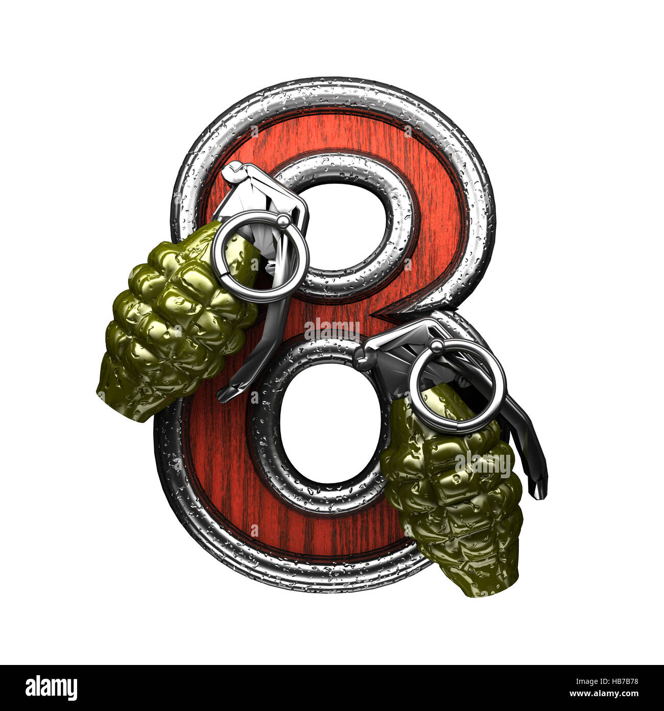 8 military letter. 3D illustration Stock Photo - Alamy