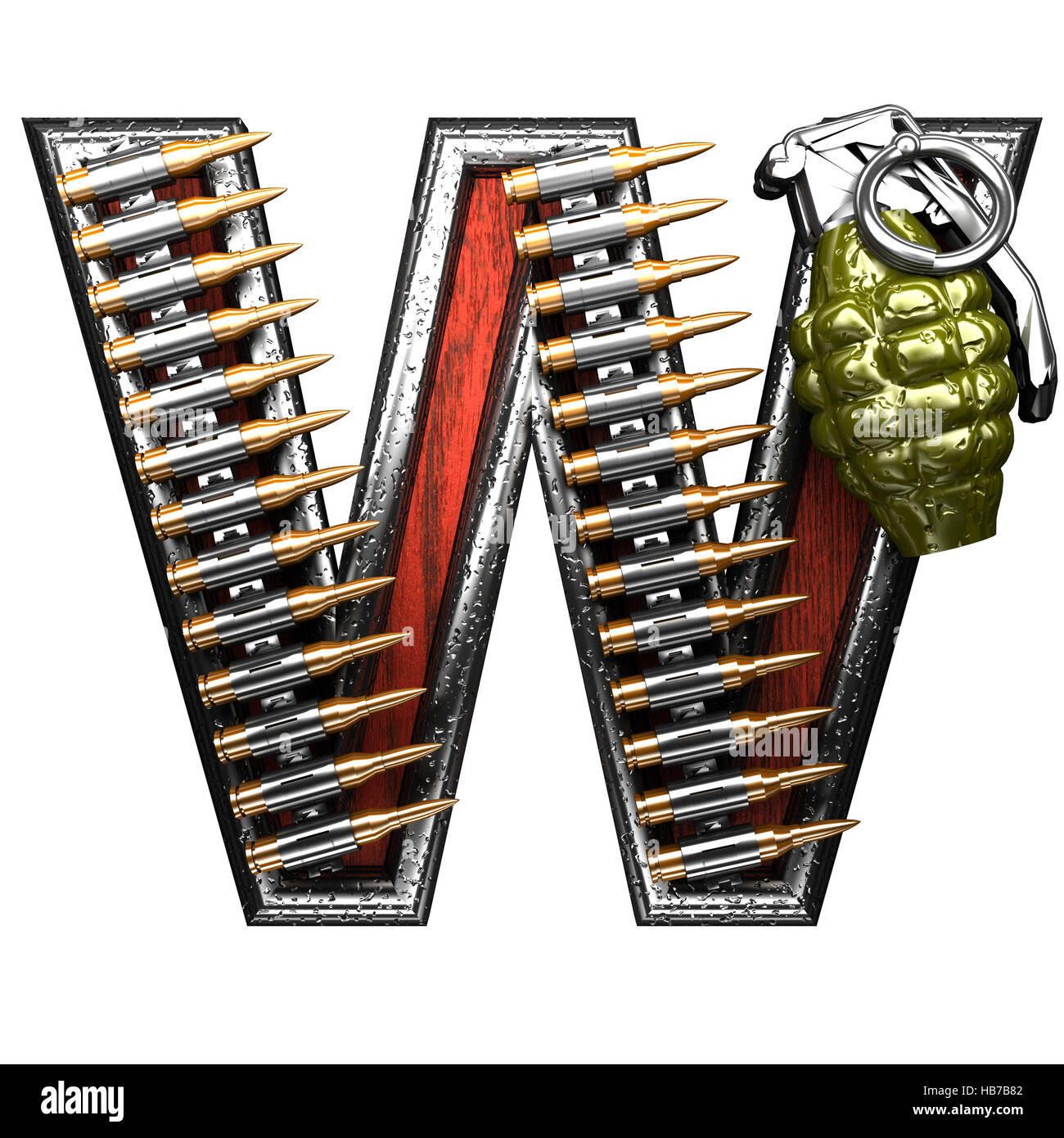 w military letter. 3D illustration Stock Photo - Alamy