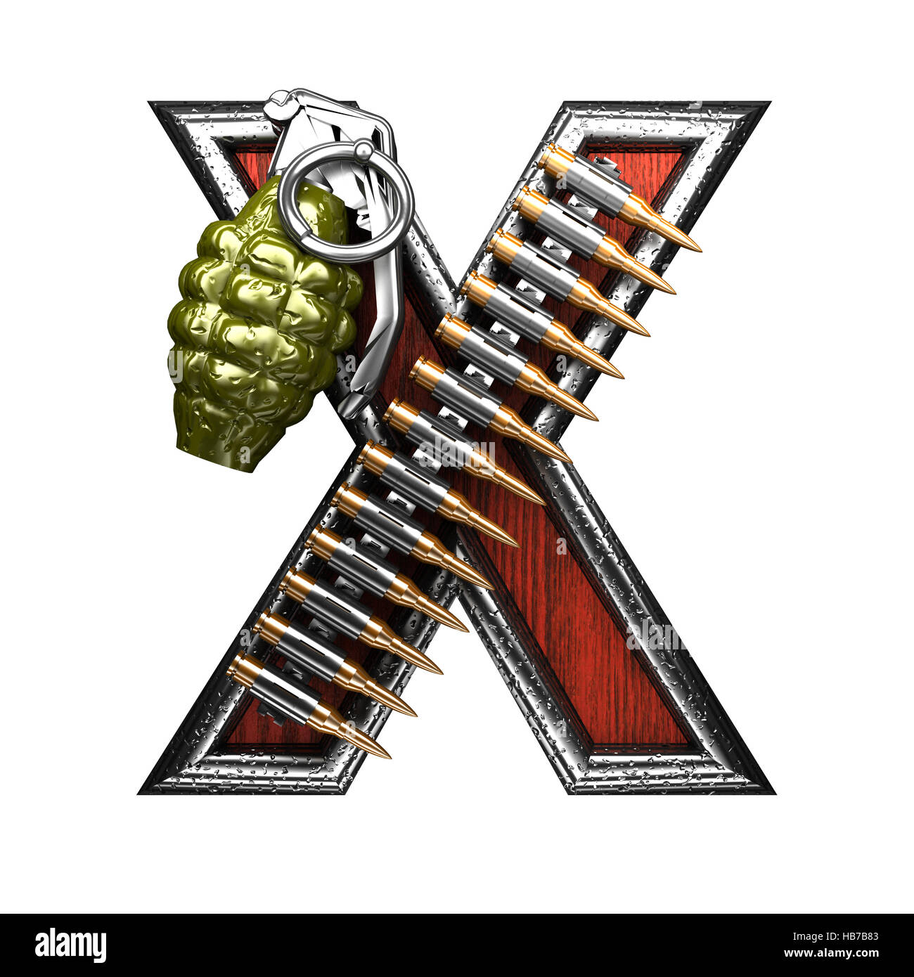 x military letter. 3D illustration Stock Photo - Alamy