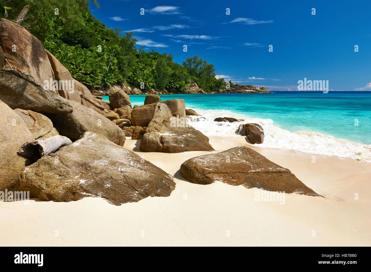 Beautiful Anse Intendance beach at Seychelles Stock Photo - Alamy