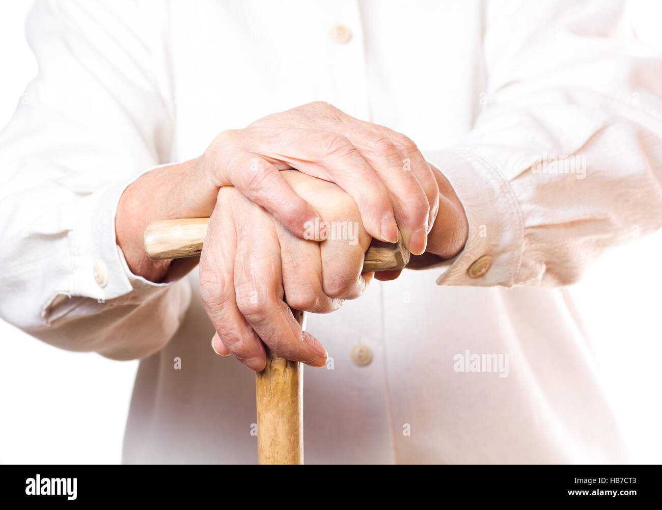 hand of an old man in white, with isolated background Stock Photo - Alamy