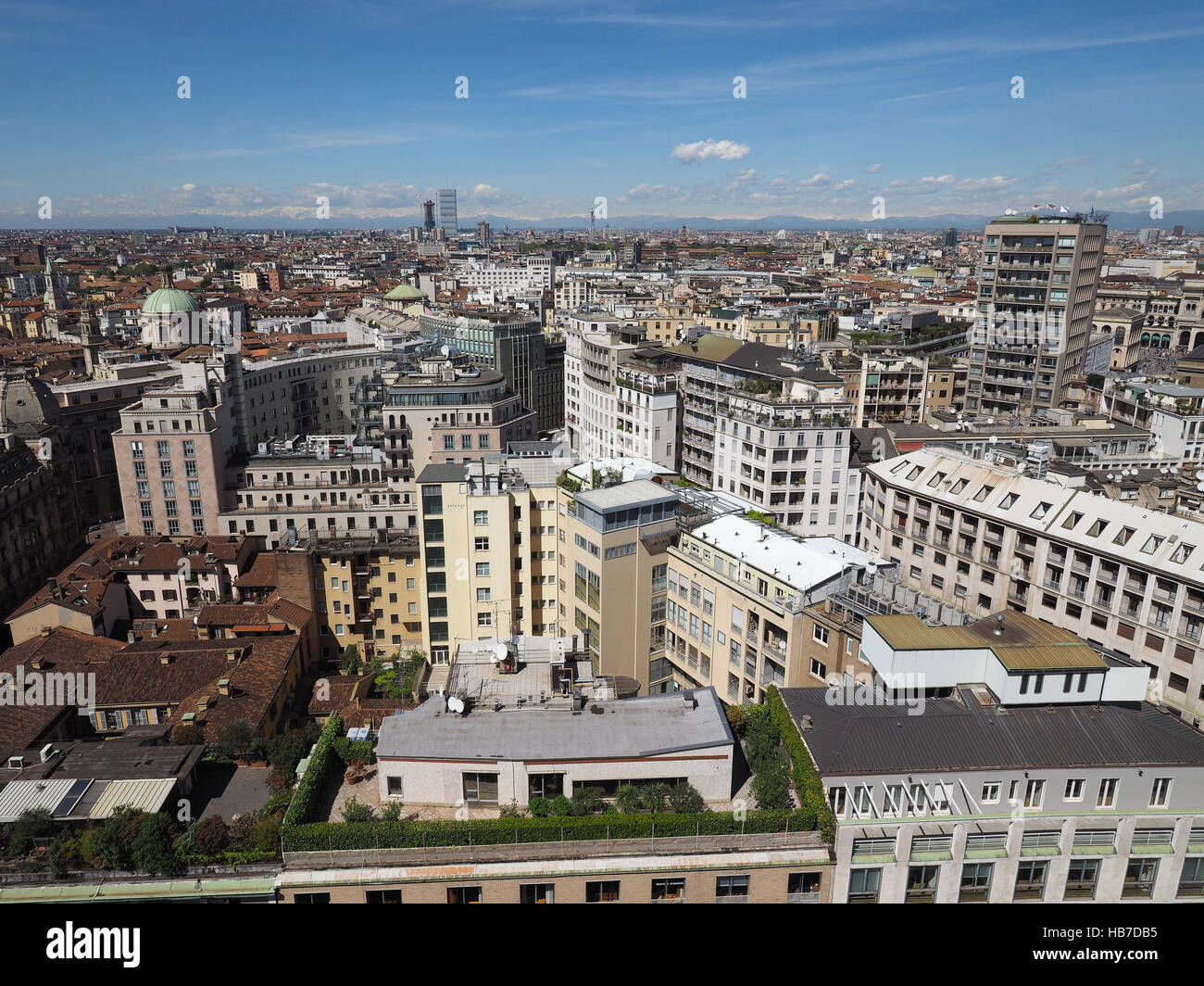 Aerial view of Milan, Italy Stock Photo - Alamy