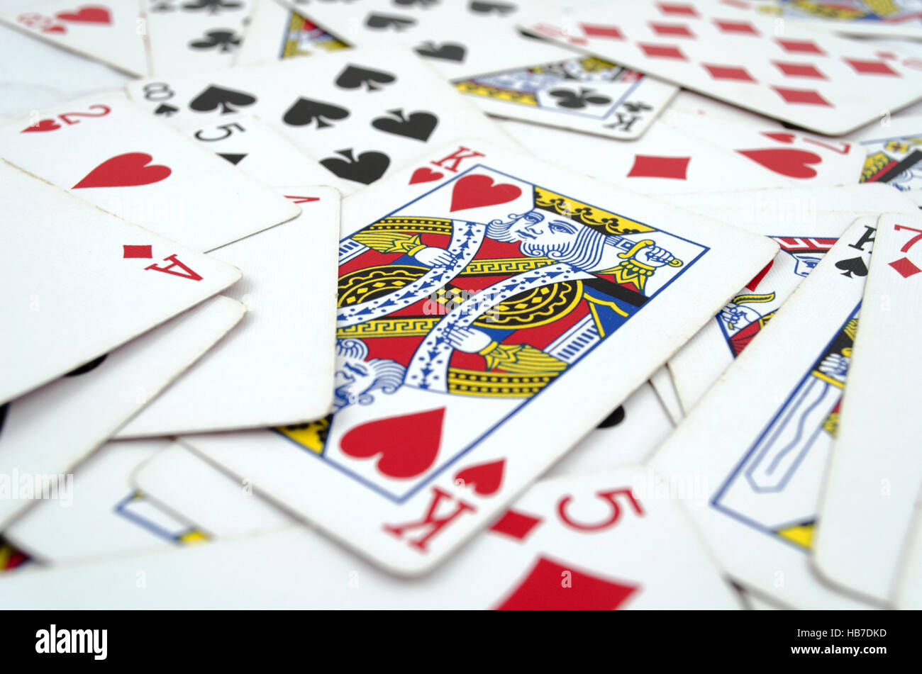 Lot of dusty old playing cards Stock Photo - Alamy
