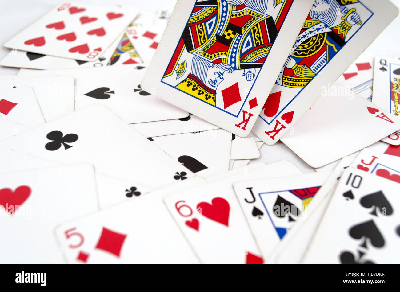 Lot of dusty old playing cards Stock Photo - Alamy