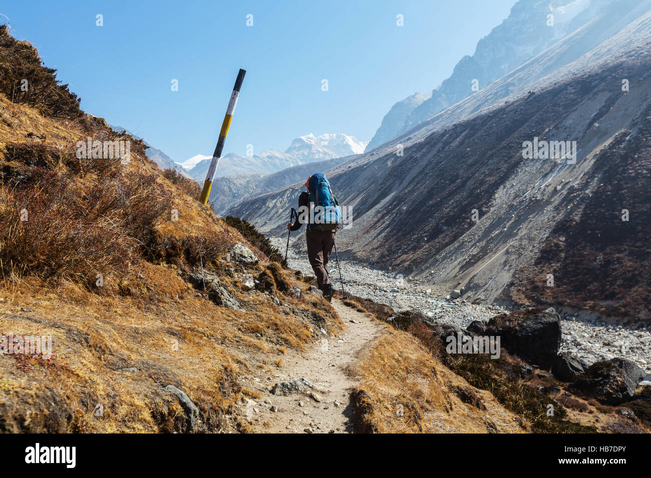 Hike in Himalayas Stock Photo - Alamy
