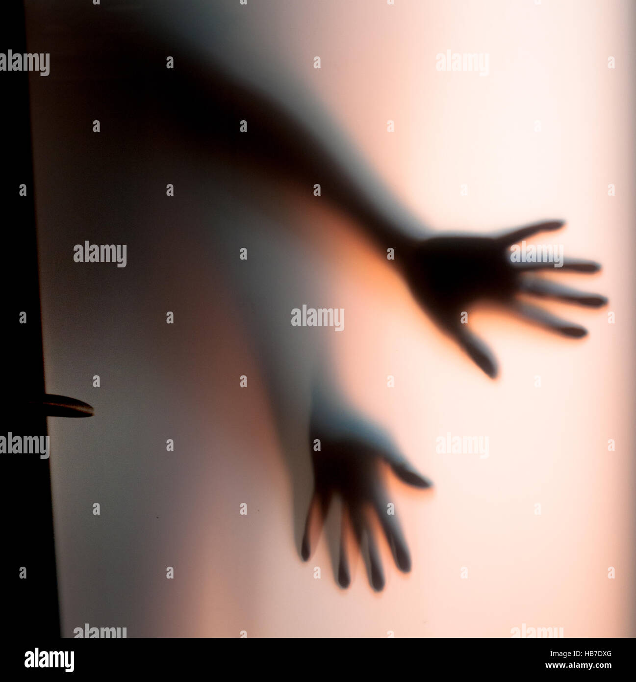 hands on the glass Stock Photo - Alamy