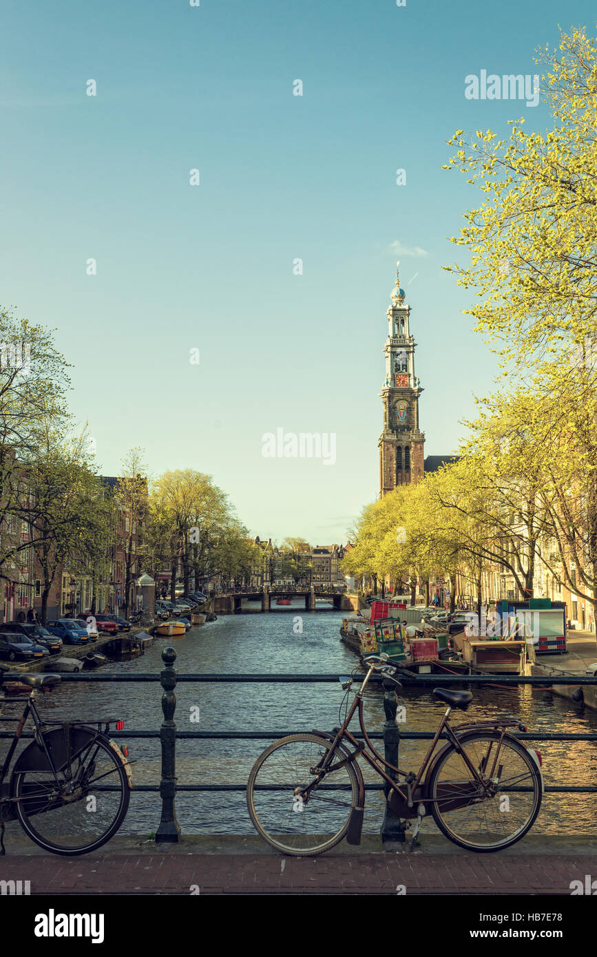 spring evening in amsterdam Stock Photo - Alamy