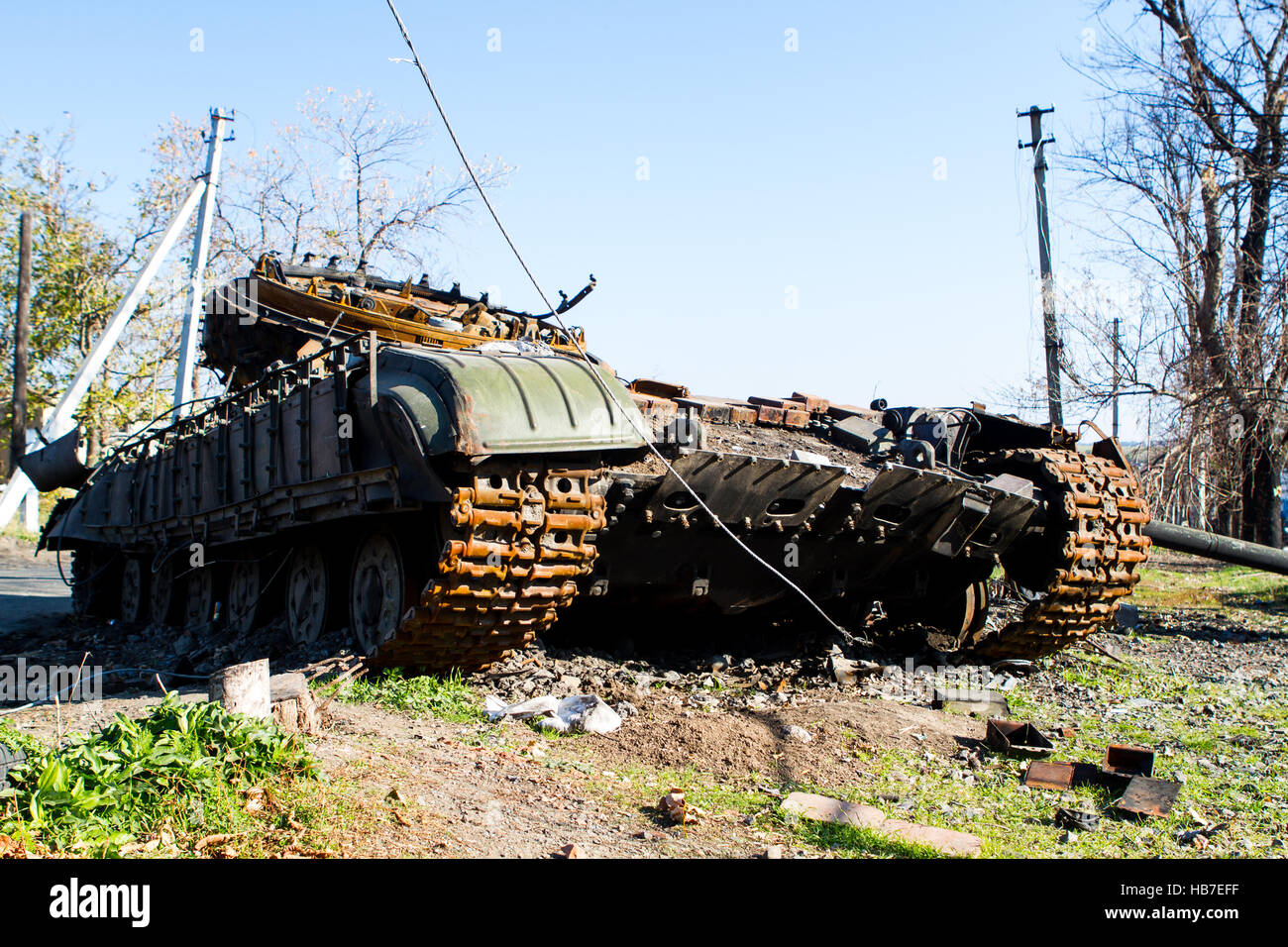 Ukrainian armored vehicles destroyed Stock Photo - Alamy