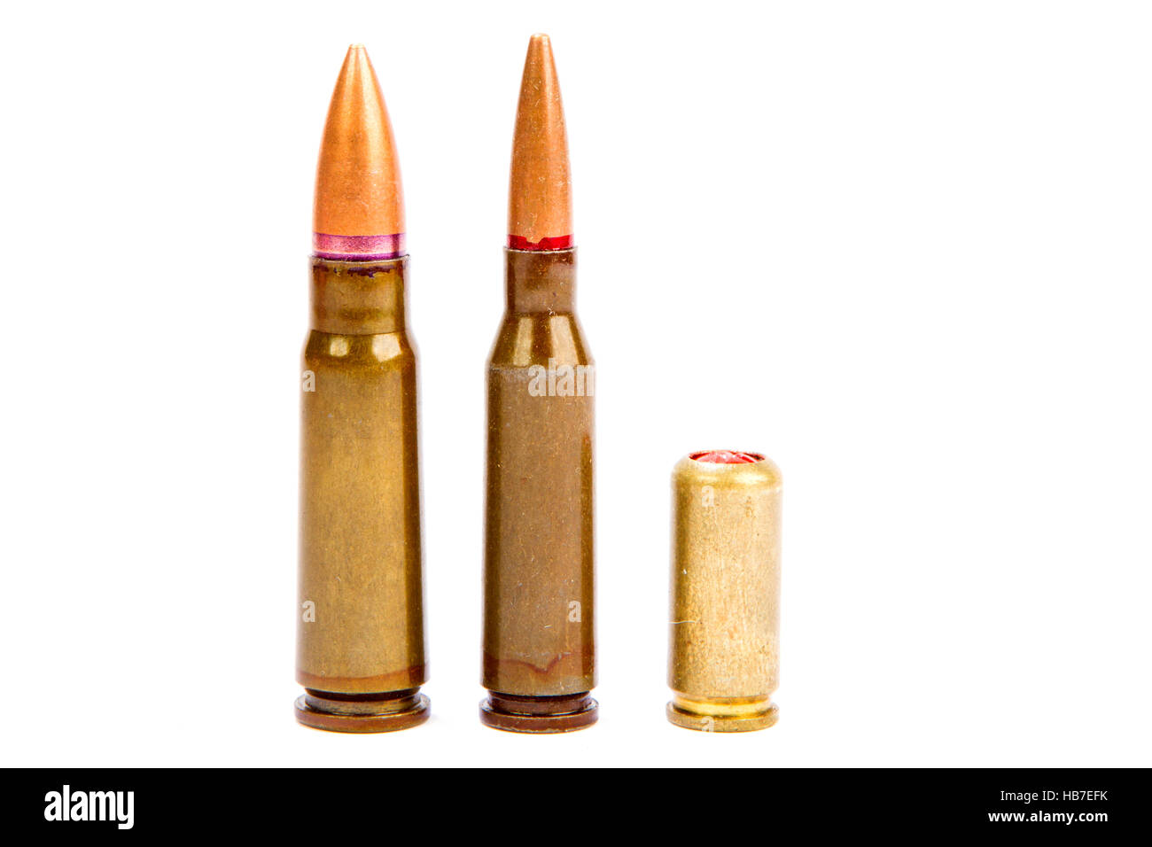 couple of bullets on a white background Stock Photo - Alamy