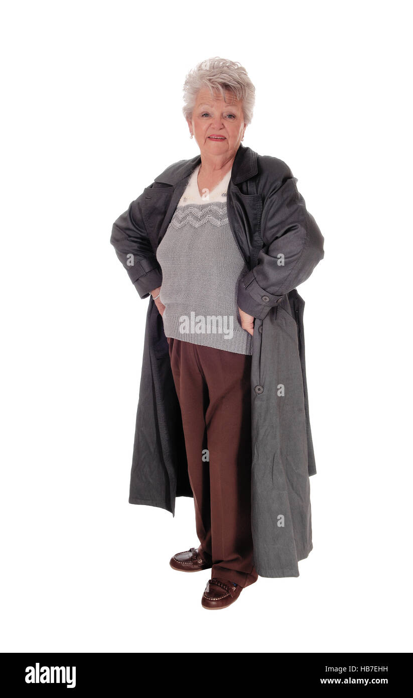 Elderly woman standing full hi-res stock photography and images - Alamy